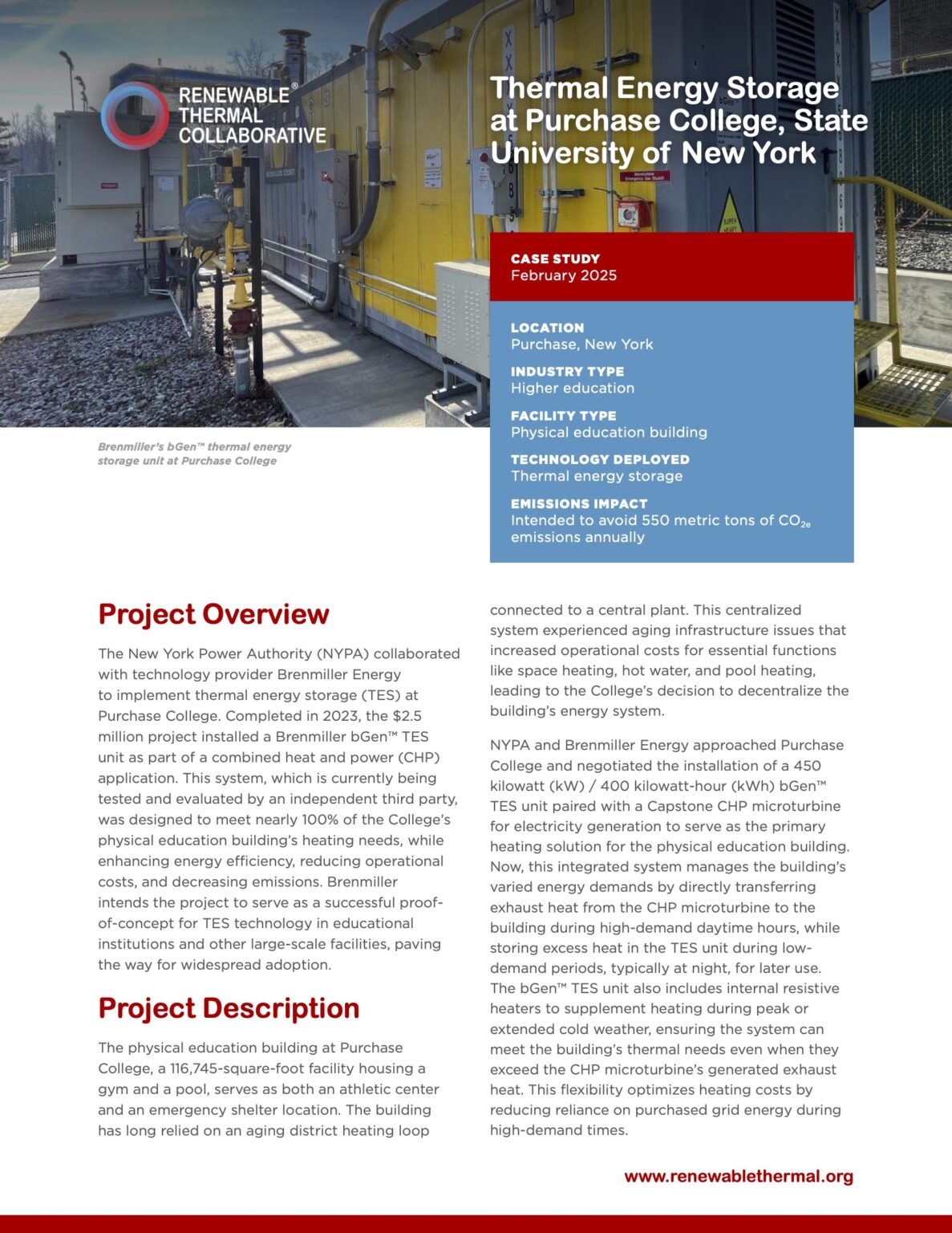 Case Study: Thermal Energy Storage at Purchase College, State ...