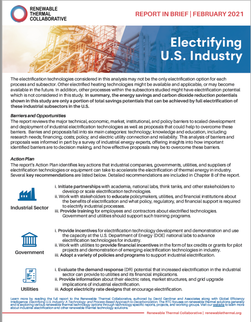 Beneficial Electrification – Renewable Thermal Collaborative