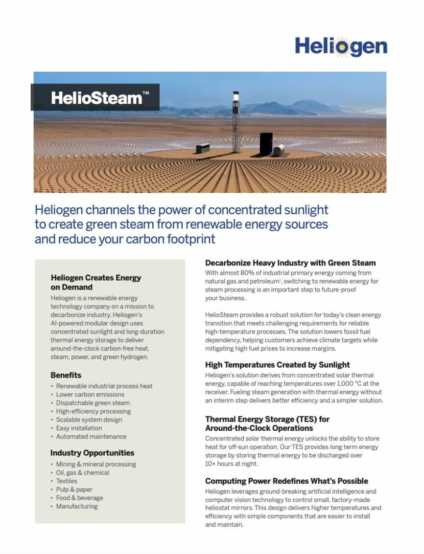 Heliogen Virtual Exhibit Hall – Renewable Thermal Collaborative